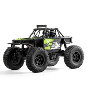 beezrc fms 1/24 rc crawler lemur rtr fcx24 4wd 2.4ghz rc rock truck rc car offroad mini model car hobby grade remote control car with led lights (green) fms12404rtrgn