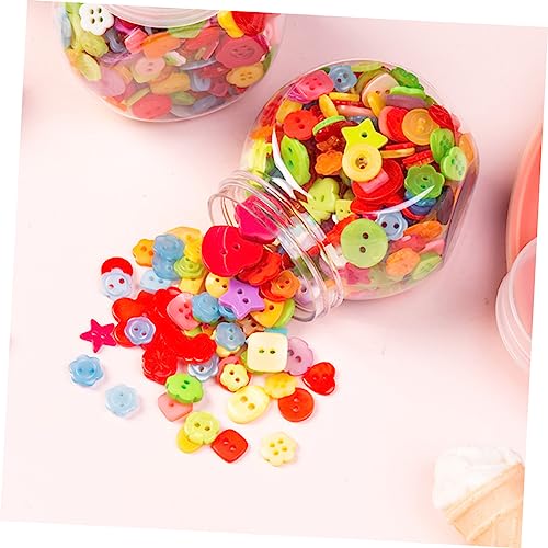 COHEALI 800 Pcs Christmas Wood Buttons Nativity Toy Botones Decorativos para Manualidades Wood Sewing Buttons Xmas Colorful Buttons Craft Toys Water Table Toys Craft Buttons Scrapbook Love