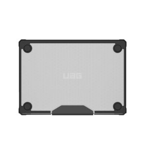 UAG Designed for MacBook Air 15" Case 2024 M3 A3114, 2023 M2 A2941 Plyo Ice/Black, Translucent Clear Rugged Tactile Grip Laptop Protective Cover by URBAN ARMOR GEAR