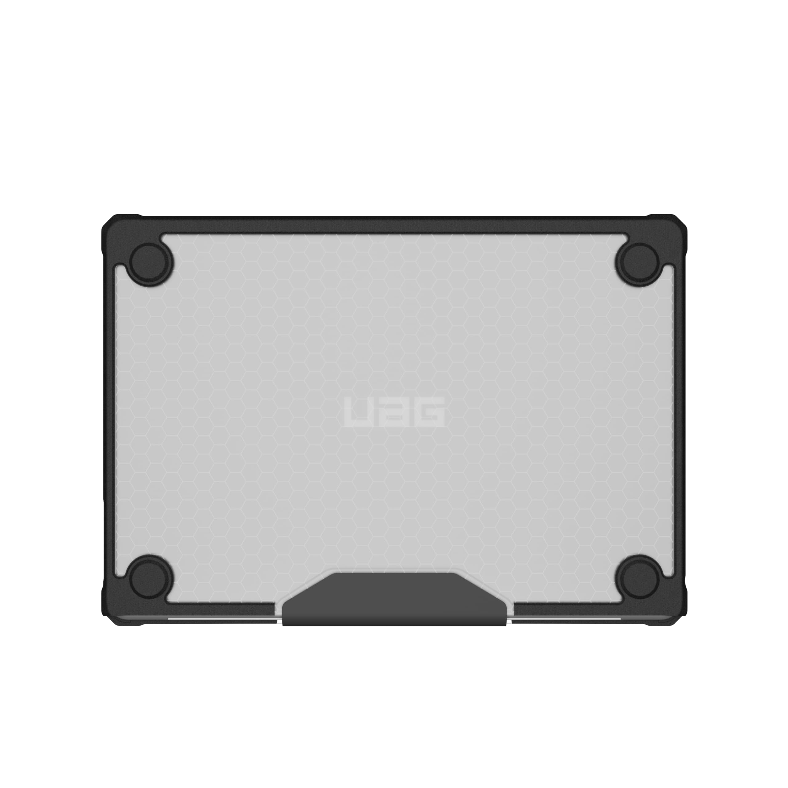 UAG Designed for MacBook Air 15" Case 2024 M3 A3114, 2023 M2 A2941 Plyo Ice/Black, Translucent Clear Rugged Tactile Grip Laptop Protective Cover by URBAN ARMOR GEAR