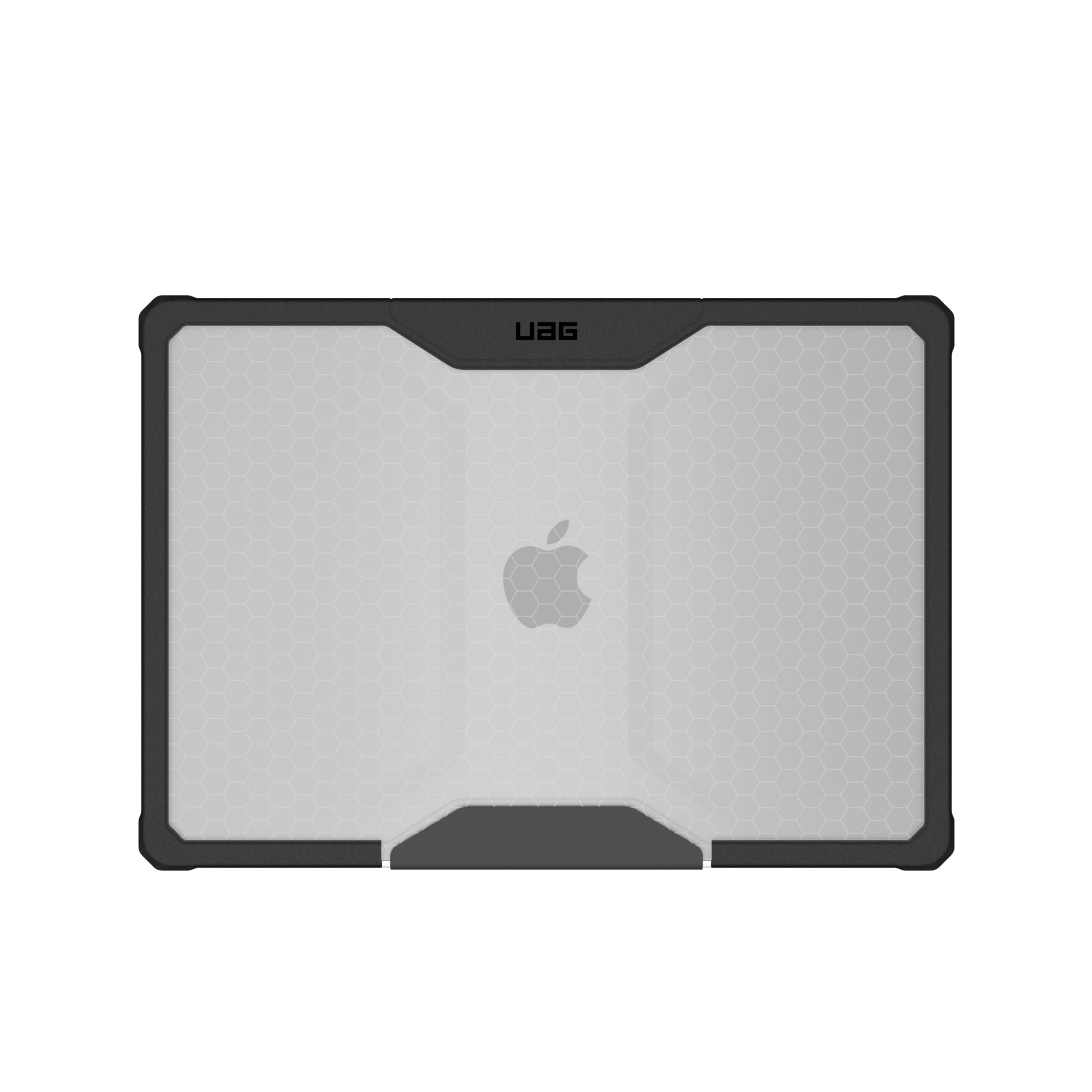 UAG Designed for MacBook Air 15" Case 2024 M3 A3114, 2023 M2 A2941 Plyo Ice/Black, Translucent Clear Rugged Tactile Grip Laptop Protective Cover by URBAN ARMOR GEAR