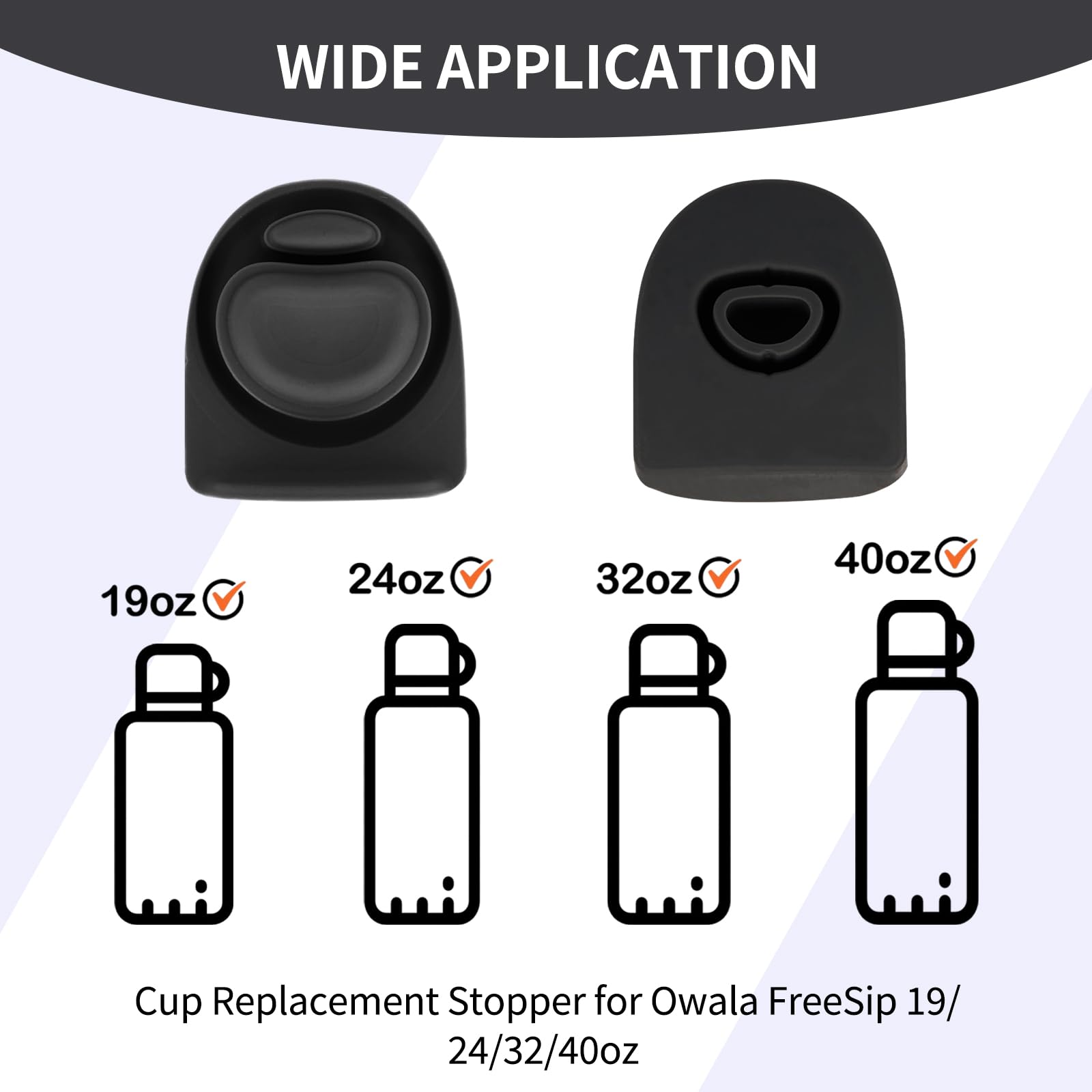 Dapzeosnry 4Pack Replacement Stopper Compatible with Owala FreeSip 19/24/32/40oz Rubber Lid Seal Top Replacement Parts for Owala Silicone Water Bottle Gasket for Owala BPA-Free