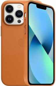 dalani compatible with iphone 14 pro max magnetic leather case,compatible with magsafe,leather cover for iphone 14 pro max - 6.7 inch (golden brown)