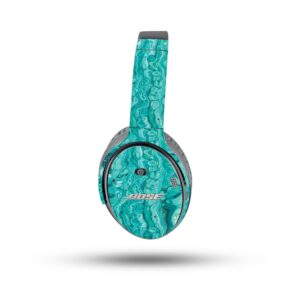 mightyskins skin compatible with bose quietcomfort 35 ii headphones - sea limestone | protective, durable, and unique vinyl decal wrap cover | easy to apply, remove, and change styles