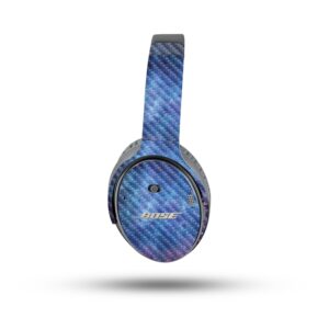 mightyskins carbon fiber skin compatible with bose quietcomfort 35 ii headphones - nebula | protective, durable textured carbon fiber finish | easy to apply, remove, and change styles