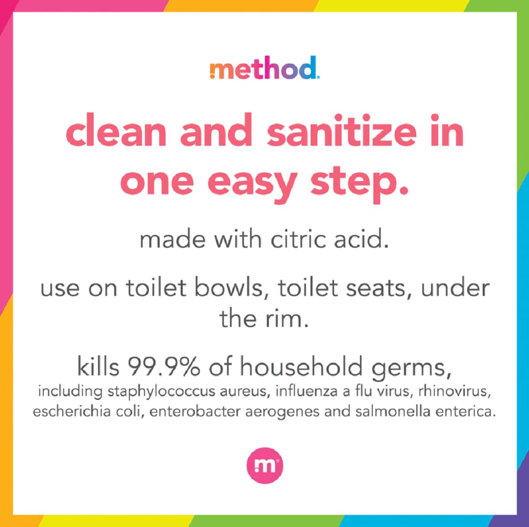 Method Antibacterial Toilet Bowl Cleaner, Spearmint, Kills 99.9% of Household Germs, 24 Fl Oz (Pack of 3)