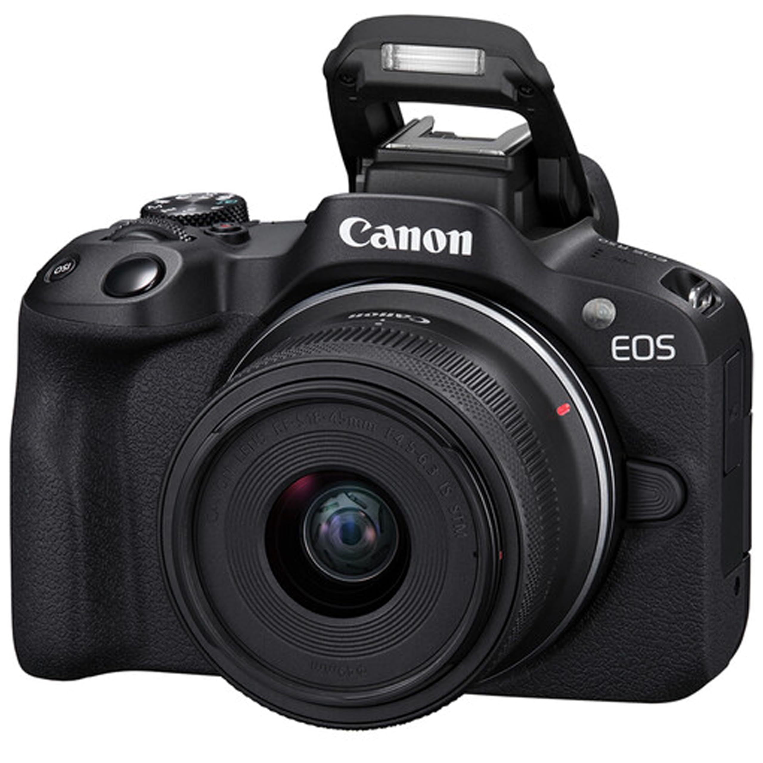 Canon EOS R50 Mirrorless Camera with Video Creator Kit + Canon RF-S 18-45mm f/4.5-6.3 is STM Lens + 2pc 64GB Memory Cards + Softwear Editor + Tripod & More (Renewed)