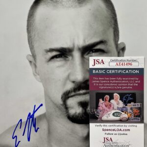 EDWARD ED NORTON Autograph Signed 8x10 American History X PHOTO Derek Vinyard JSA Certified Authentic AE41496