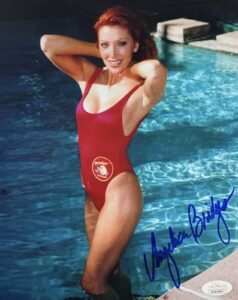 angelica bridges autograph signed 8" x 10" photo actress baywatch jsa witnessed certified authentic wa856865