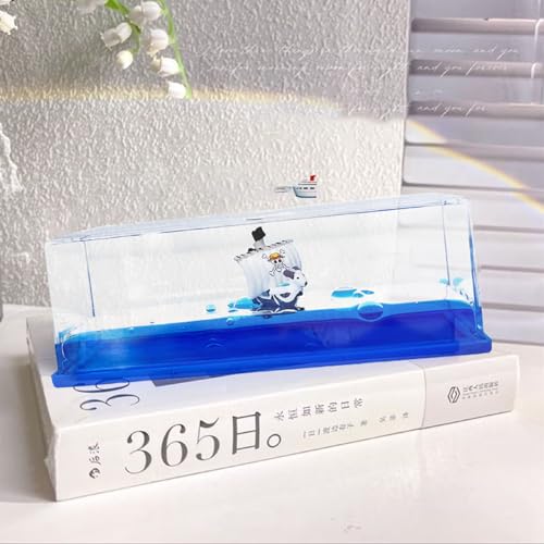 Chilifuli Cruise Ship Fluid Drift Bottle,Unsinkable Boat in a Box,Titanic Cruise Ship Model Liquid Wave Cruise Ship Decoration,Cruise Ship That No Longer Sinks Toy,for Car Display Cases and Gifts (F)