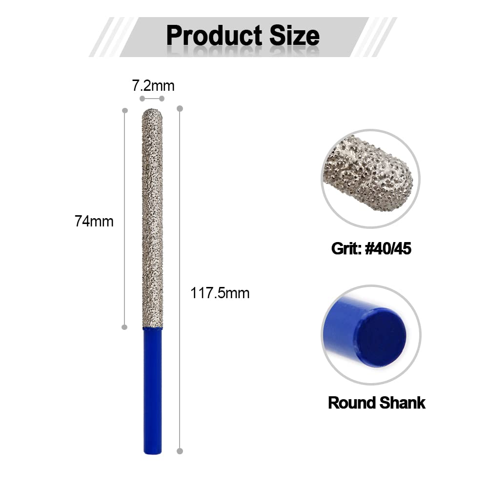 SHDIATOOL Diamond Drill Bits Tile, Porcelain Core Hole Saws for Ceramic Marble and Mortar Raking Bit 7.2MMx 74MM Mortar Router