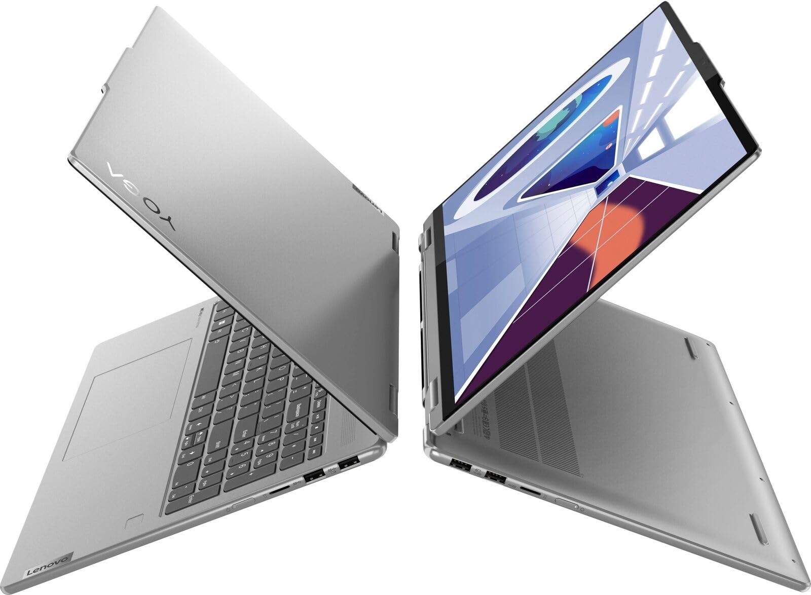 Lenovo Yoga 7 16 2-in-1 Laptop 16"" WUXGA IPS Touchscreen AMD Hexa-Core Ryzen 5 7535U (Beats i7-1255U) 8GB RAM 512GB SSD Radeon 660M Graphic Backlit Fingerprint Reader Win11 + HDMI Cable, Gray