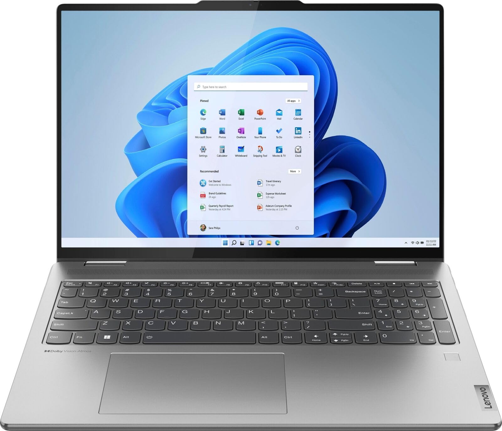 Lenovo Yoga 7 16 2-in-1 Laptop 16"" WUXGA IPS Touchscreen AMD Hexa-Core Ryzen 5 7535U (Beats i7-1255U) 8GB RAM 512GB SSD Radeon 660M Graphic Backlit Fingerprint Reader Win11 + HDMI Cable, Gray