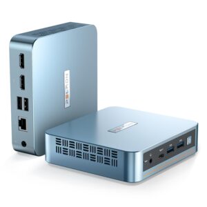 peladn wi-6 mini pc, mini desktop computer with intel 12th n100 processor (up to 3.4ghz), 8gb ddr4 ram, 256gb ssd, mini desktop computer 4k@60hz,wifi5/bt4.2/type-c/mini pc for work, education.