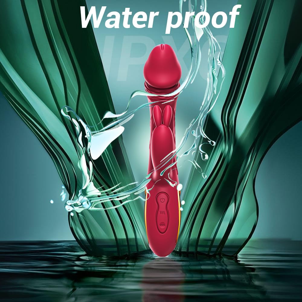 Realistic Vibrator Sex Toys,Clitoral G Spot female Vibrators with 10 Powerful Vibrating Modes,Waterproof Bullet Dildo Anal Stimulator for Adult Sex Toys for Women Couples Dildos rozonii (Red)