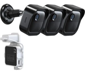 all-new blink outdoor 4 camera wall mount, weatherproof protective housing and 360° adjustable mount with blink sync module 2 mount for 4th 3rd gen - blink camera not included (3 pack, black)