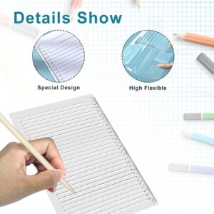 Line Stencil Straight Line Stencil 0.35inch Spacing Line Plastic Writing Guide Template Line Drawing Stencil Template for Journaling Scale Writing Ruler for Paper Card Aids