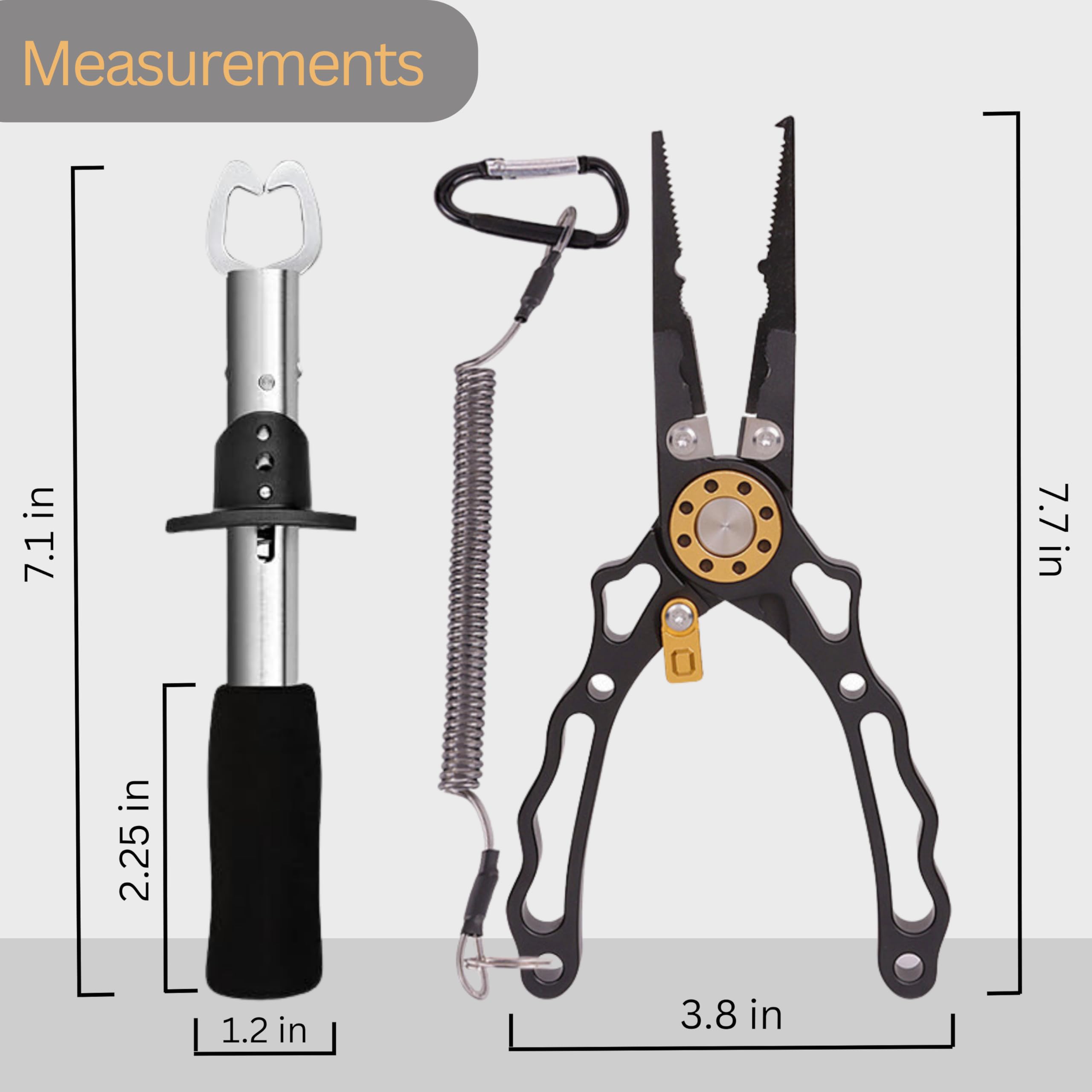 Mercury USA Fishing Pliers | Fish Lip Gripper | Fishing Line Cutter | Hook Remover | Multi-Function Fishing Pliers Tool | Fly Tying Fishing Tool | Ice Fishing | Fishing Gadget | Fishing Gifts for Men