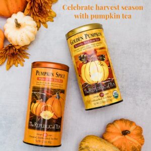 The Republic of Tea – Limited-Edition Fall Pumpkin Teas - Pumpkin Spice and Golden Pumpkin Tea Bundle – 50 and 36 Count Tea Bags