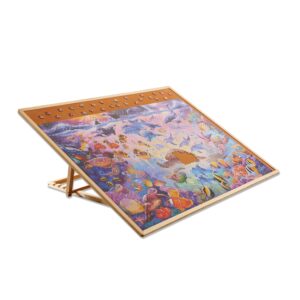 buffalo games - fully assembled puzzle easel - jigsaw puzzle accessory - mat surface puzzle area - adult puzzles up to 2000 pc