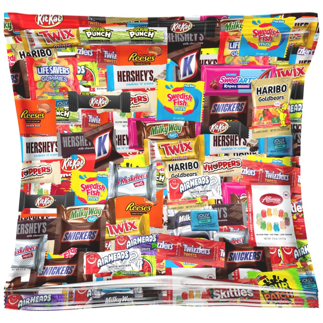 Assorted Candy & Chocolate Variety Pack - Individually Wrapped Party Candy & Chocolate Assortment (2 LB)