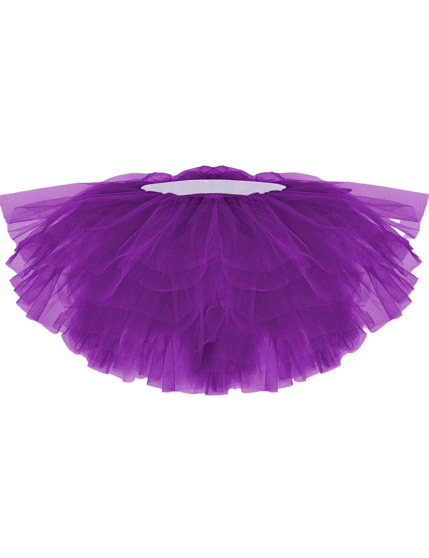 Tutus for Women Adult Tutu Tulle Skirts Costumes for Women 5 Layered Womens Purple Tutu Skirts for Girls Teens Halloween Ballet Minion Sexy Witch Purge Mario Mike Wazowski Sully Cookie Monster Crayon