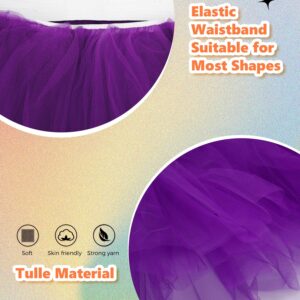 Tutus for Women Adult Tutu Tulle Skirts Costumes for Women 5 Layered Womens Purple Tutu Skirts for Girls Teens Halloween Ballet Minion Sexy Witch Purge Mario Mike Wazowski Sully Cookie Monster Crayon