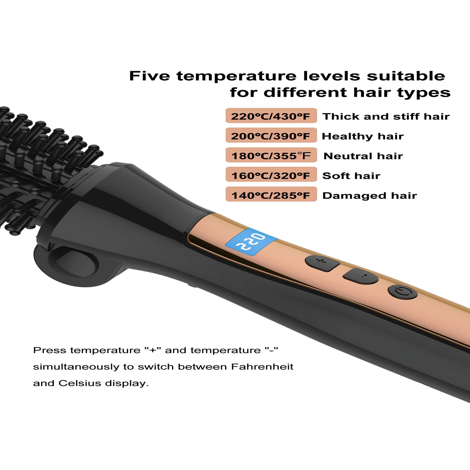 Hair Curler Ceramic Tourmaline Hair Roller Hair Hair Comb Hair Curling Iron Hair Styling Tools Travel Folding curling ironIdeal Women[US]