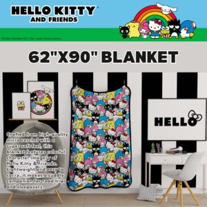 Franco Collectibles Hello Kitty & Friends Bedding Super Soft Cozy Blanket, 62 in x 90 in, (Officially Licensed Product)