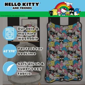 Franco Collectibles Hello Kitty & Friends Bedding Super Soft Cozy Blanket, 62 in x 90 in, (Officially Licensed Product)