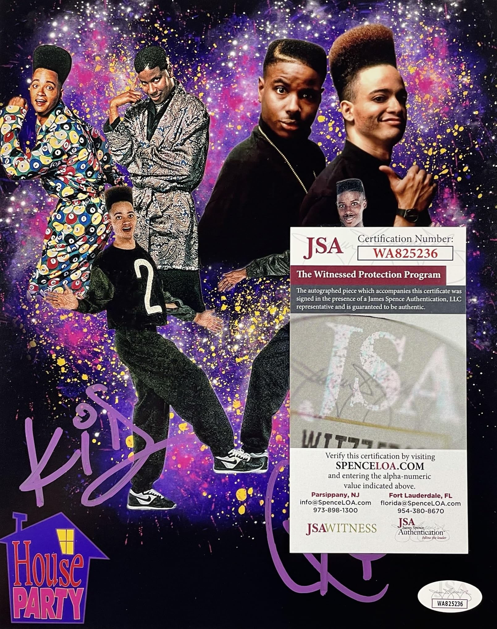 Kid n Play Signed Autograph 8x10 PHOTO HOUSE PARTY Christopher Reid & Christopher Martin JSA CERTIFIED AUTHENTIC WA825236