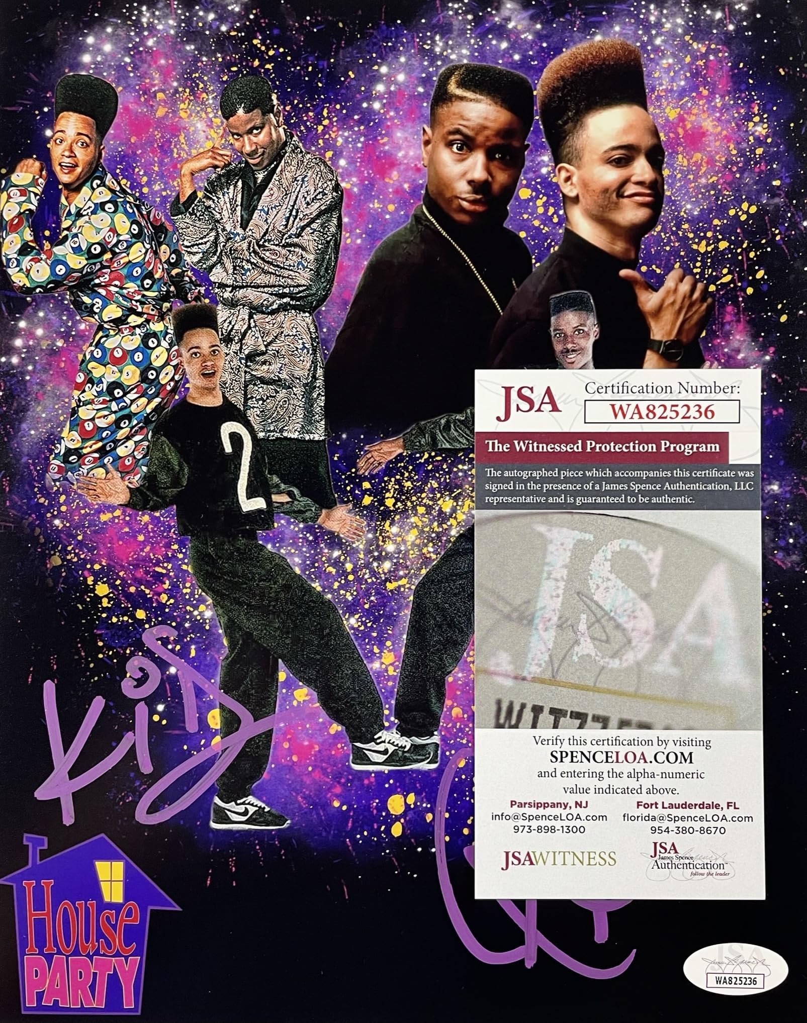 Kid n Play Signed Autograph 8x10 PHOTO HOUSE PARTY Christopher Reid & Christopher Martin JSA CERTIFIED AUTHENTIC WA825236