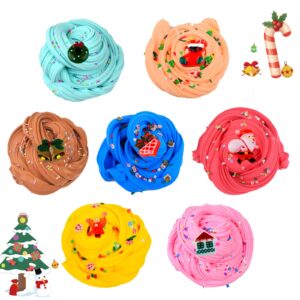 7 Pack Butter Slime Kit, Super Soft and Non-Sticky, Stress Relief Toy Party Favors Birthday Gifts for Girls and Boys,DIY Slime Toy for Kids.