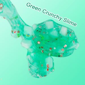 1 Pack Big Jelly Cube Glimmer Crunchy Slime Santa Claus Slime Add-ins, Scented Crystal Water Slime, Non-Sticky, Super Soft Sludge Toy, Party Favors Fun Stress Relief Toy for Girls and Boys