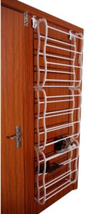 12 layers wall-mounted shoe rack door over hanging organizer white