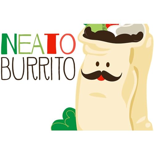 CafePress Neato Burrito Rectangle 6"x4" Wood Ornament