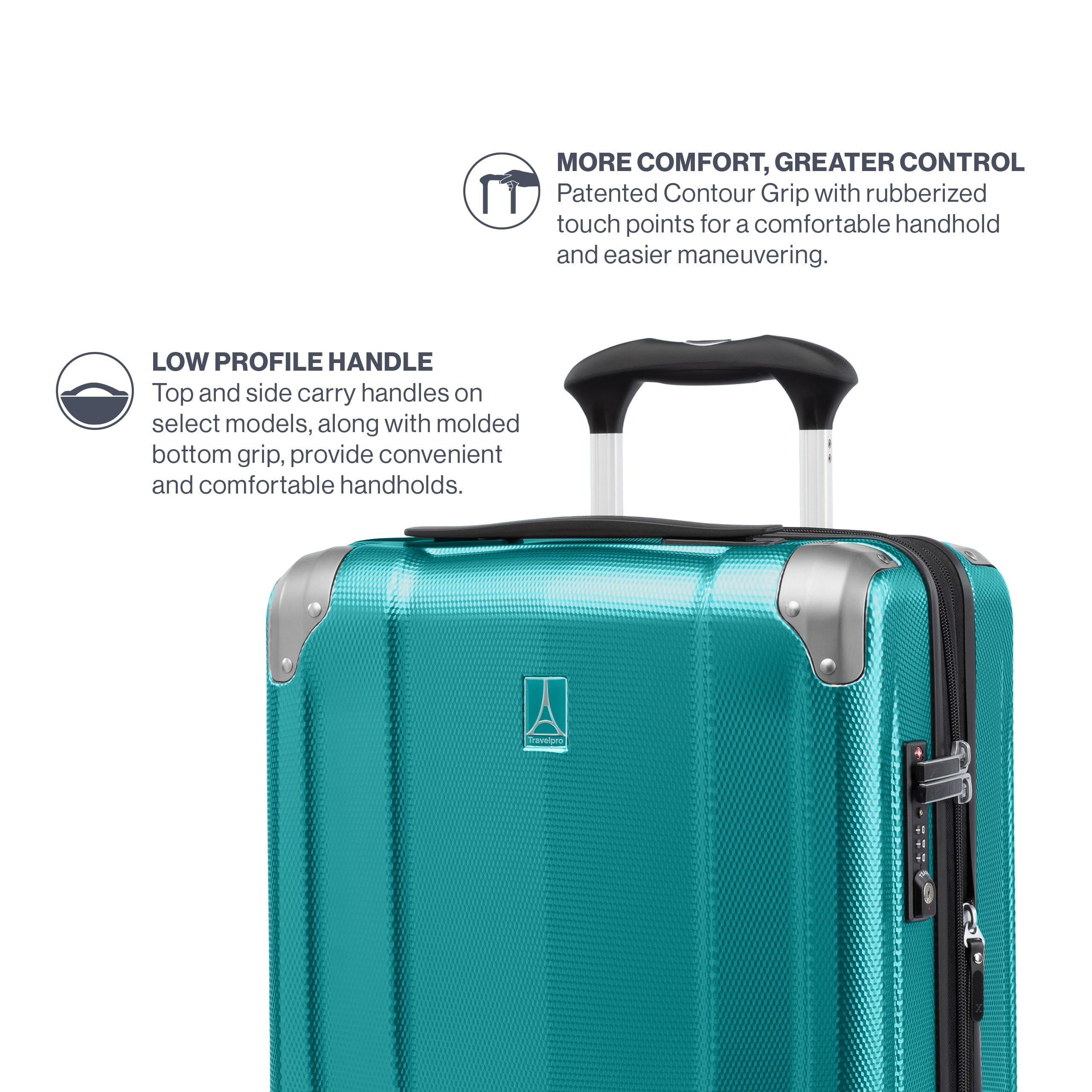 Travelpro Pathways 3 Hardside Expandable Luggage, 8 Spinner Wheels, Lightweight Hard Shell Suitcase, Carry On 21 Inch, Kayak