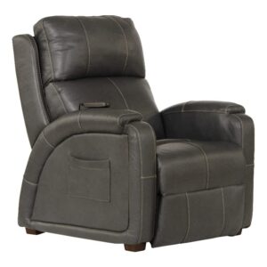 catnapper decompress power zero gravity recliner in gray leather