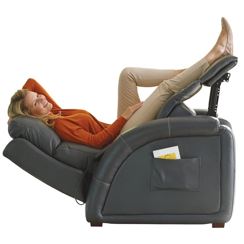 Catnapper Decompress Power Zero Gravity Recliner in Gray Leather