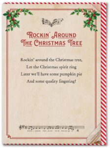 brainbox candy - rude christmas card - 'rockin around the christmas tree' - cheeky xmas songs | carols - funny festive seasonal humour cards - for him her men woman friends - merry christmas