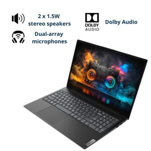 Lenovo V15 Laptop, 15.6" FHD Display, AMD Ryzen 5 5500U Hexa-core Processor (Beat Intel i7-1065G7), 40GB RAM, 2TB SSD, HDMI, RJ45, Numeric Keypad, Wi-Fi, Windows 11 Pro, Black