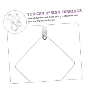 48 Pcs DIY Earring Hoop Earrings Finding DIY Hoops Earring Hoops DIY Charm Ring DIY Earring Circles Earring Findings Charms Round Earring Circle Charms Pendant Charms for Earrings