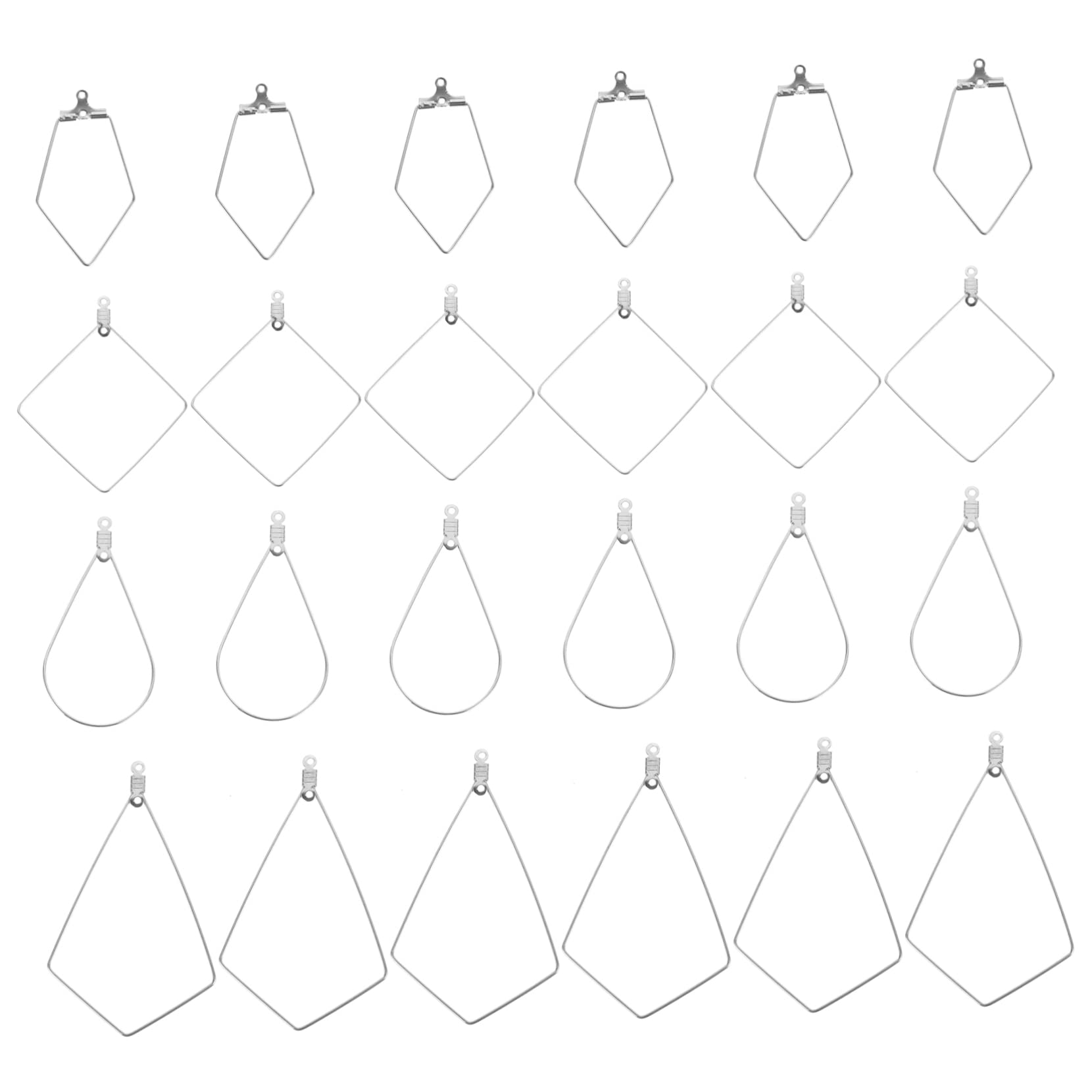 48 Pcs DIY Earring Hoop Earrings Finding DIY Hoops Earring Hoops DIY Charm Ring DIY Earring Circles Earring Findings Charms Round Earring Circle Charms Pendant Charms for Earrings