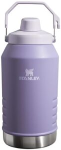 stanley iceflow fast flow jug | recycled stainless steel water tumbler | keeps drink cold and iced for hours | easy carry handle | 96 oz | lavender