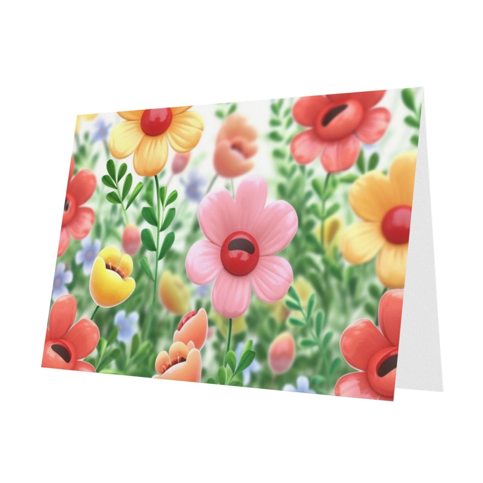 RLDOBOFE Birthday Cards With Envelopes Happy Flower Wedding Cards Sympathy Cards Thinking Of You Cards Note Thank You Cards Blank Inside All Occasions Greeting Cards