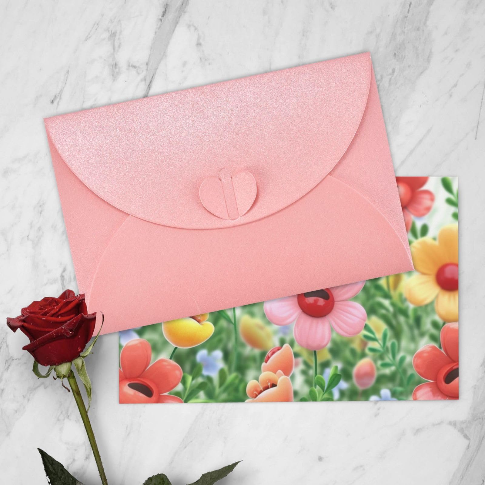 RLDOBOFE Birthday Cards With Envelopes Happy Flower Wedding Cards Sympathy Cards Thinking Of You Cards Note Thank You Cards Blank Inside All Occasions Greeting Cards