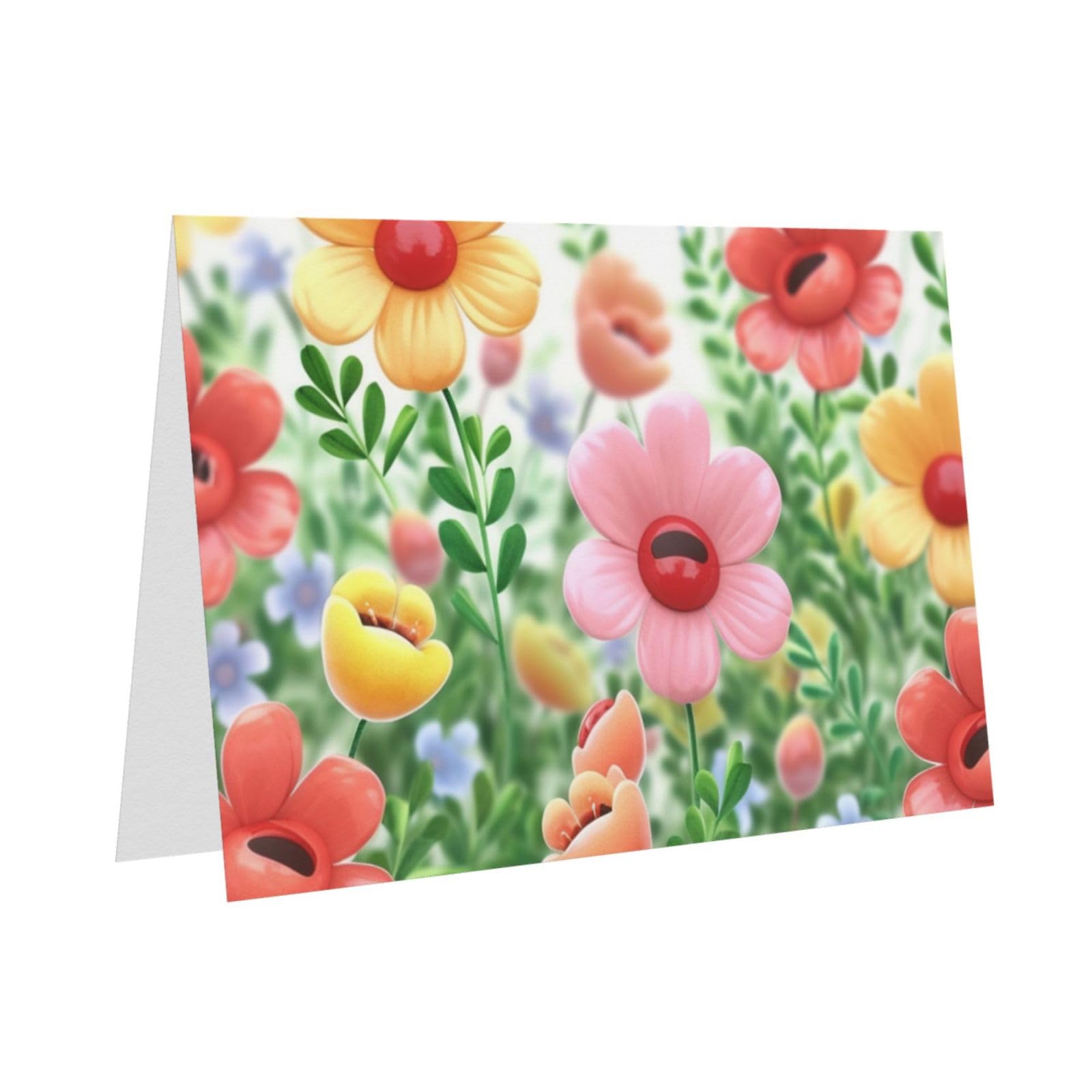 RLDOBOFE Birthday Cards With Envelopes Happy Flower Wedding Cards Sympathy Cards Thinking Of You Cards Note Thank You Cards Blank Inside All Occasions Greeting Cards