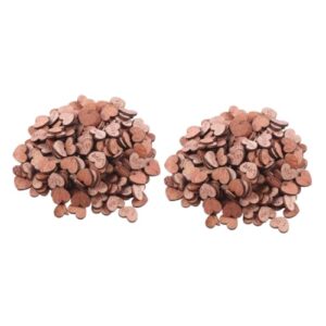 abaodam 1000 pcs heart wood button rustic wedding decor wedding party supplies heart wood slice embellishments heart disc heart decor heart shape patch button wooden heart-shaped confetti