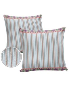 outdoor pillow covers waterproof, boho geometric flower all weather cushion case set of 2, casual colorful stripes leaves decorative pillowcases for sofa couch bed decor patio furniture 20"x20"