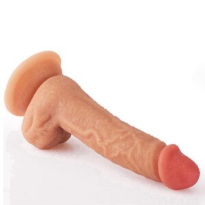 7.8 inches flesh-colored silicone strong suction cup for hands-free realistic classic wand, auxiliary tools that can be used to couple's night-game (flesh-colored) for women